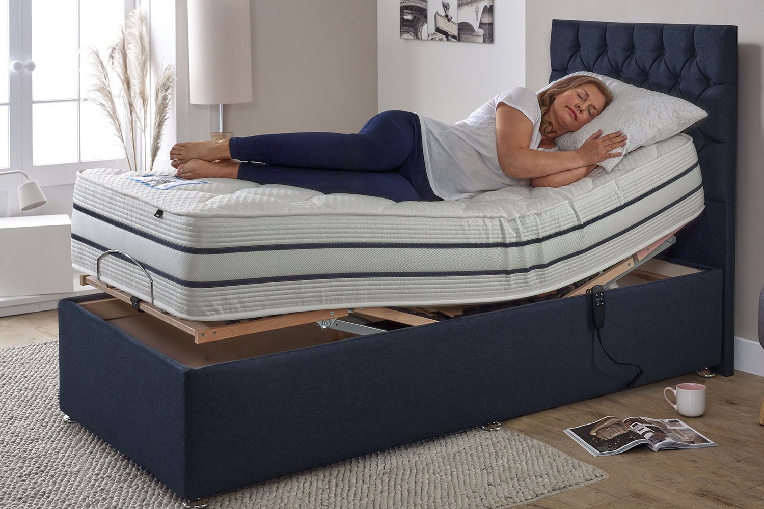 Adjust-A-Bed Gel-Flex Trilogy Electric Adjustable Divan Bed | Furniture ...