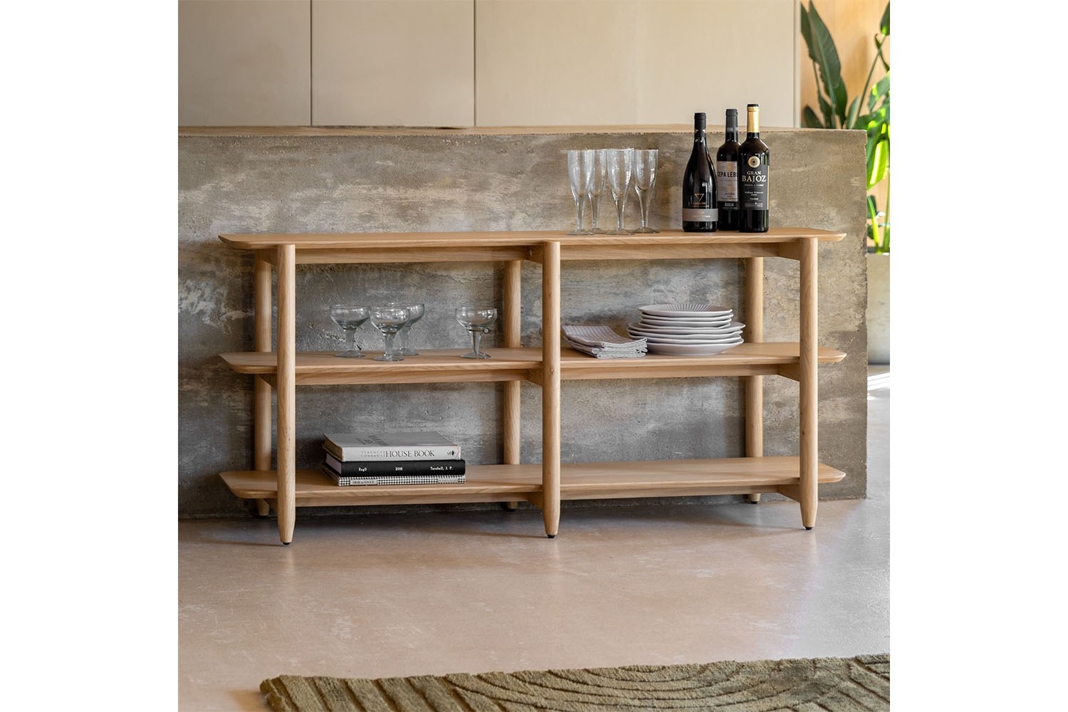 Gallery Direct Hatfield Natural Oak Wide Open Display Unit | Furniture ...