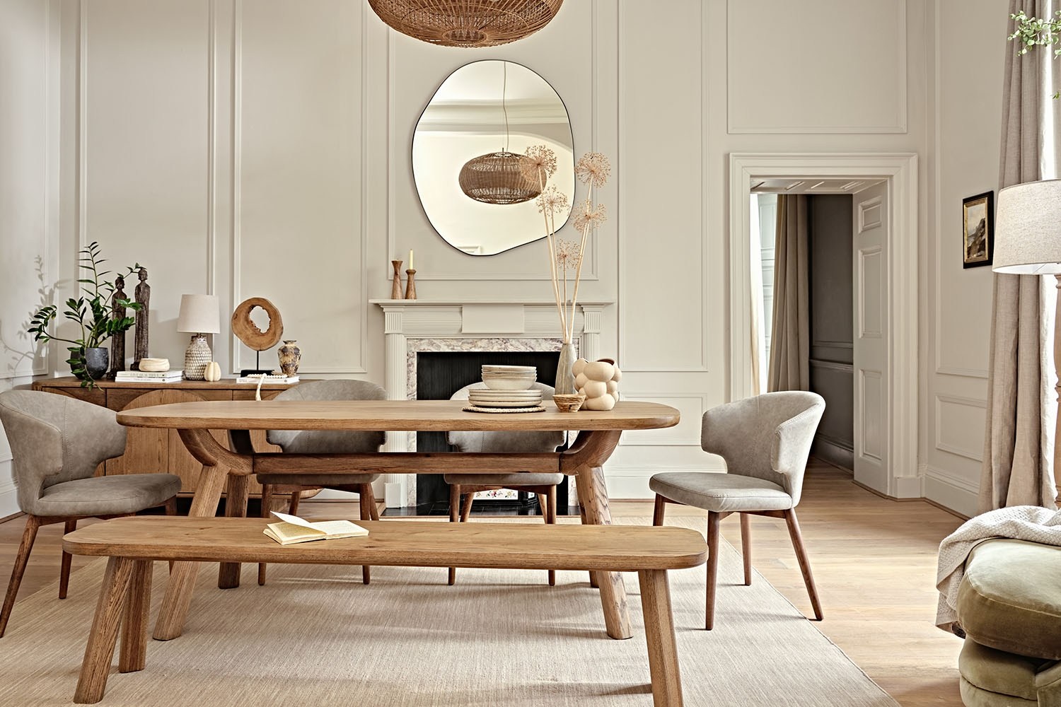 Austin Warm Oak 180cm Dining Bench | Furniture World
