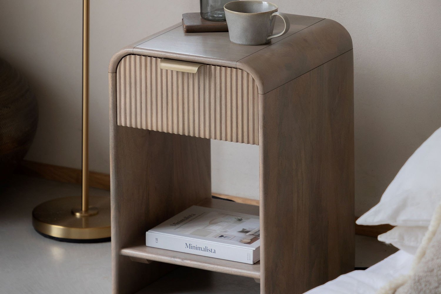 Gallery Direct Colonna Mango Wood Small Bedside Table | Furniture World