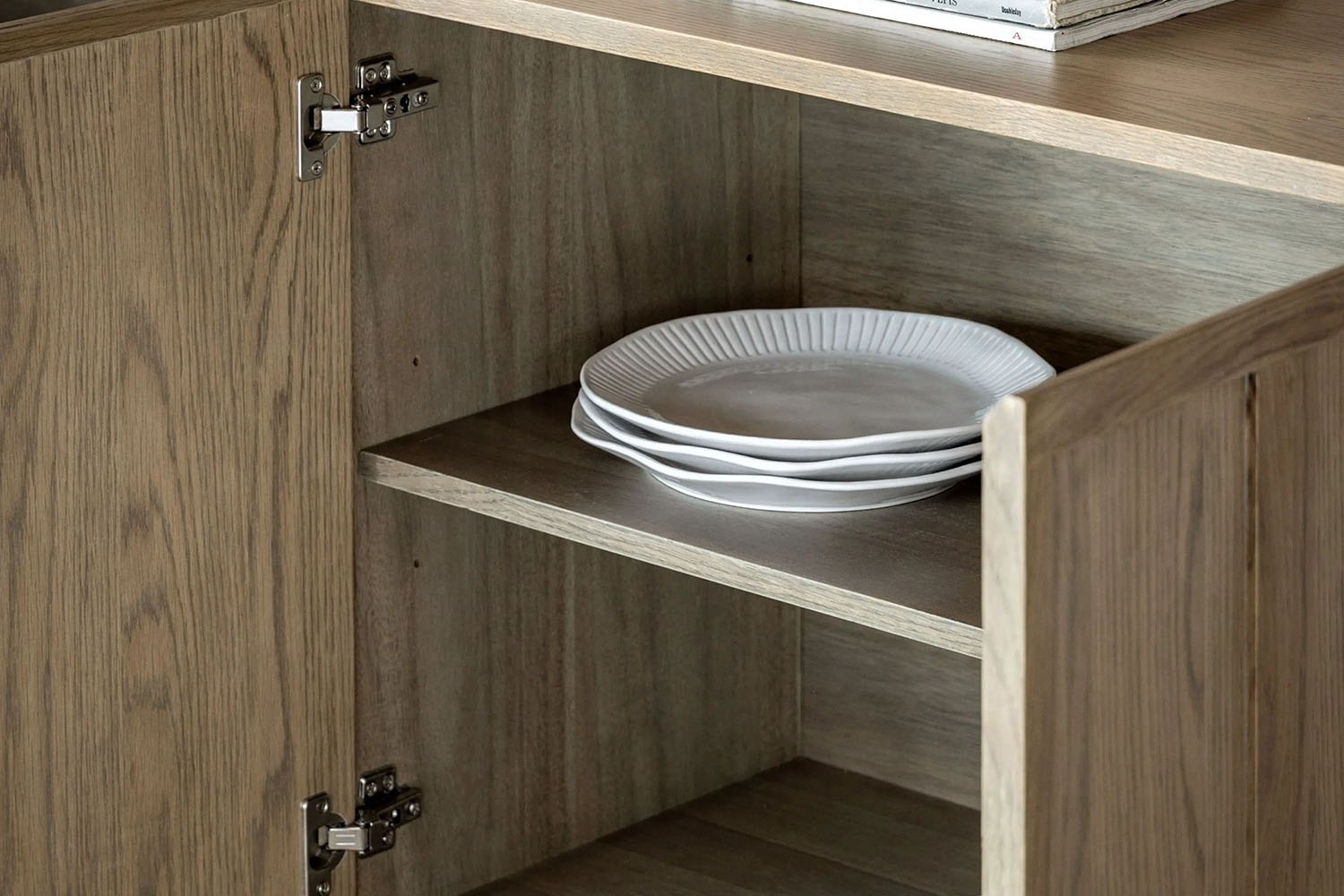 Gallery Direct Panelled Smoked Oak Large Sideboard | Furniture World