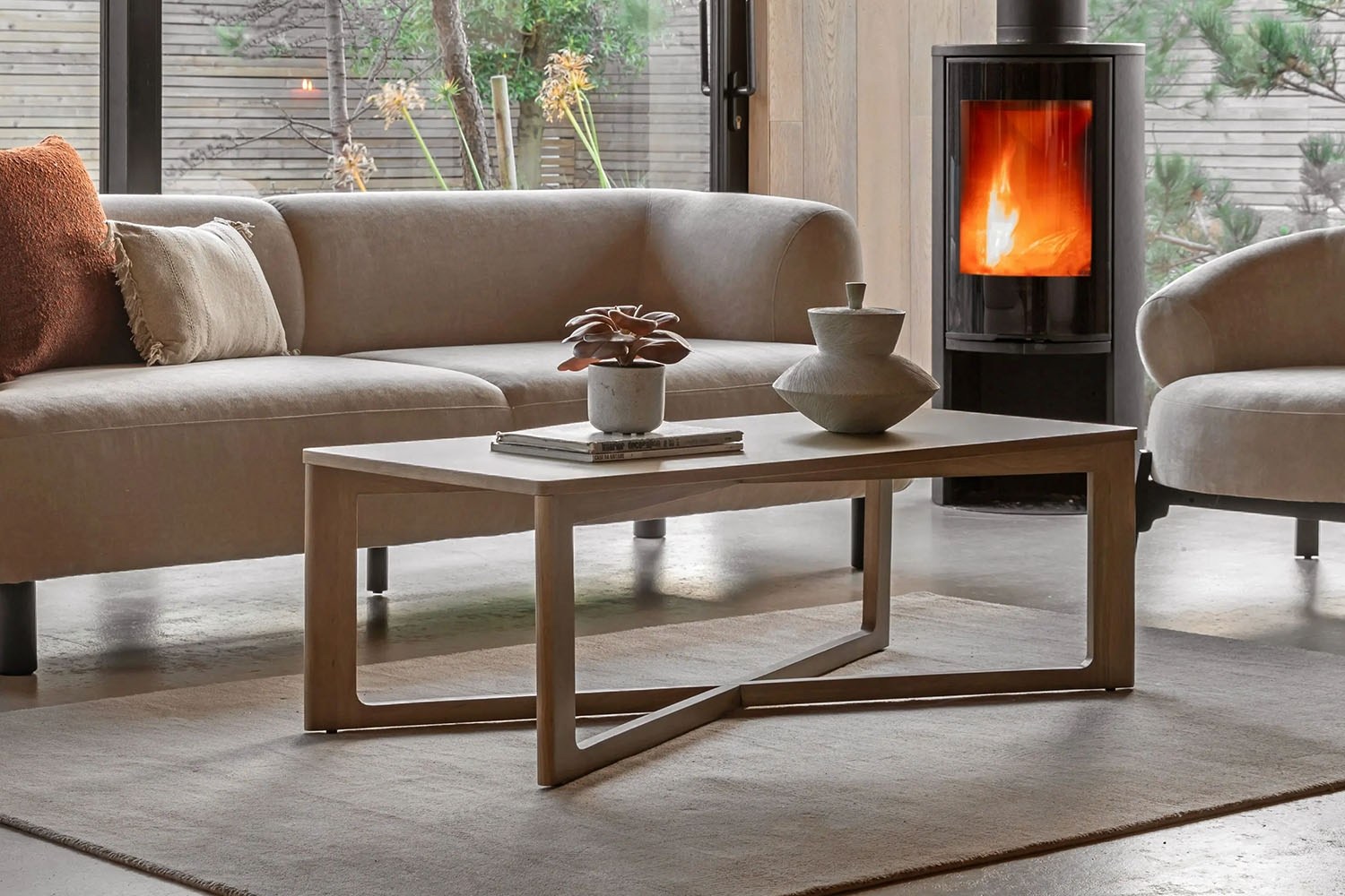 Gallery Direct Panelled Smoked Oak Coffee Table | Furniture World
