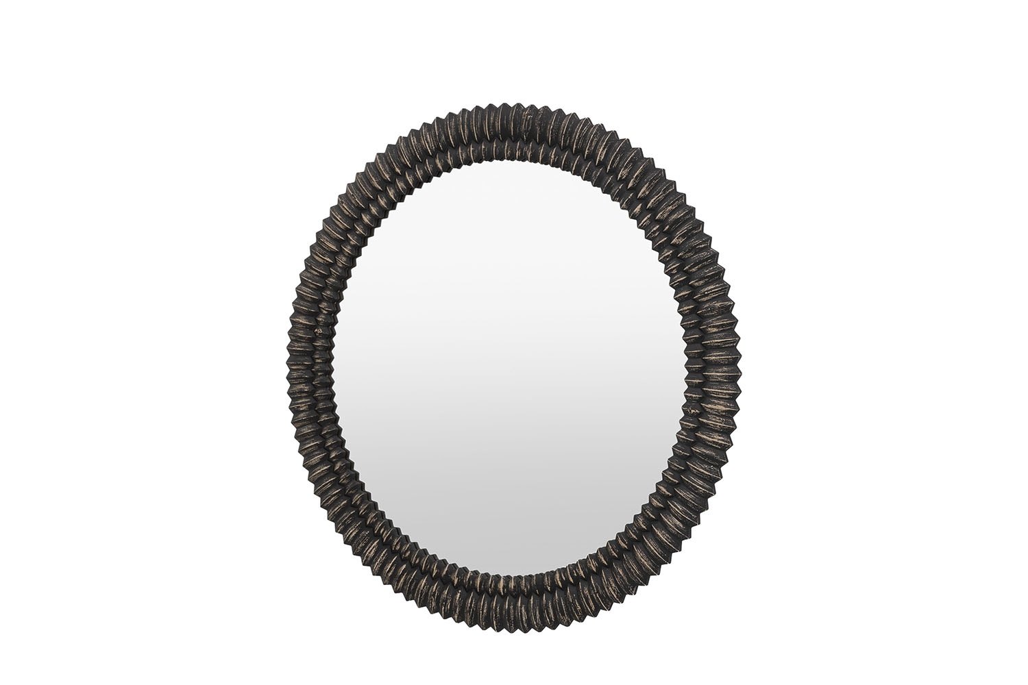 Gallery Direct Pimlico Round Mirror Black Wash 900mm | Furniture World
