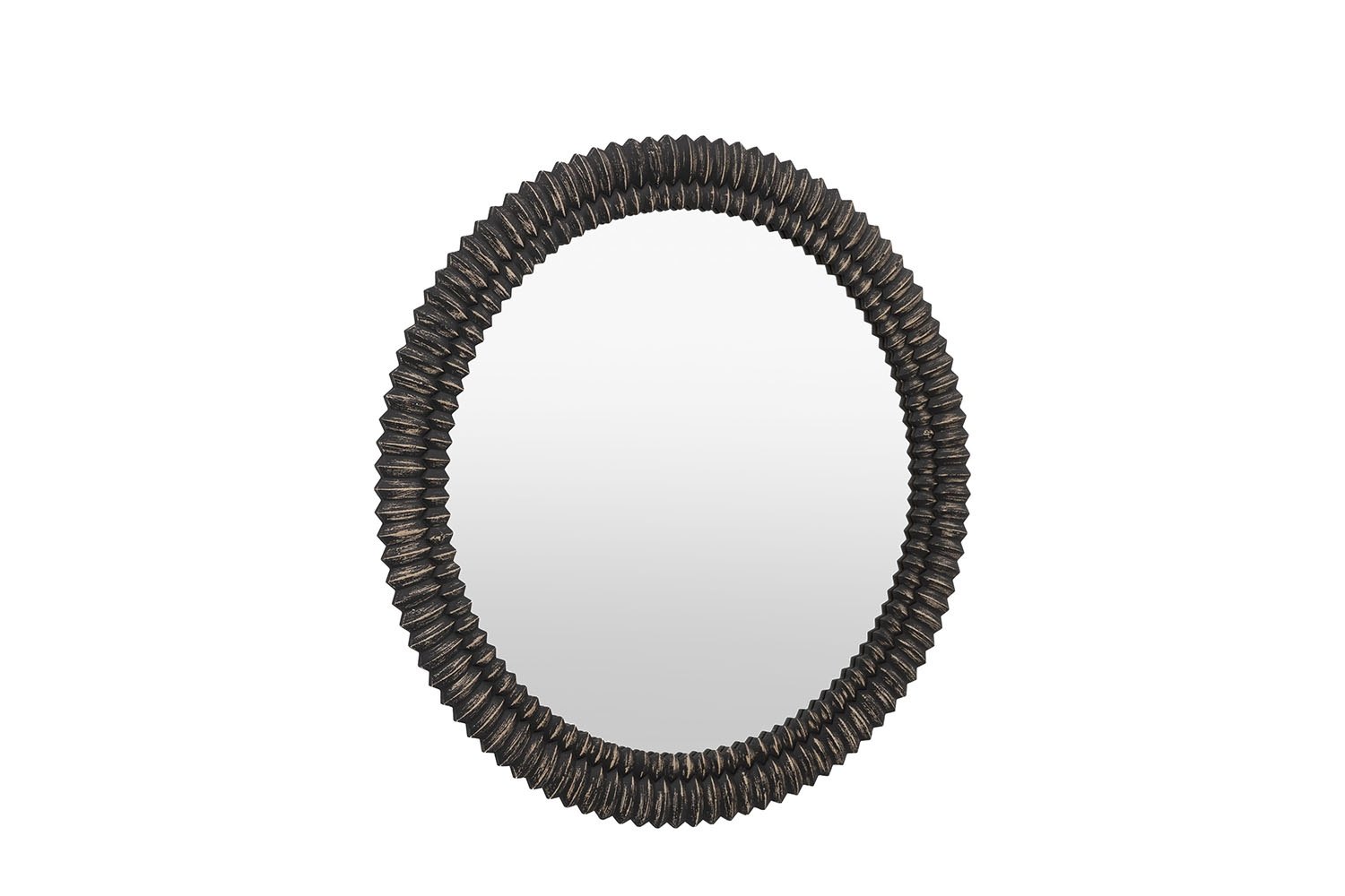 Gallery Direct Pimlico Round Mirror Black Wash 900mm | Furniture World