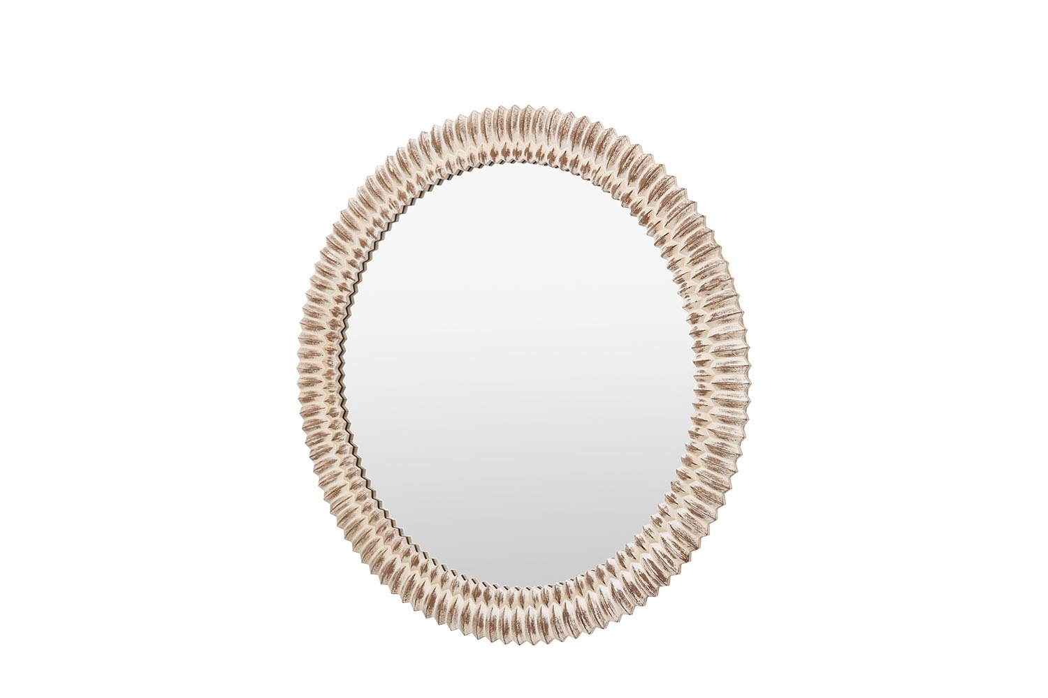 Gallery Direct Pimlico Round Mirror White Wash 900mm | Furniture World