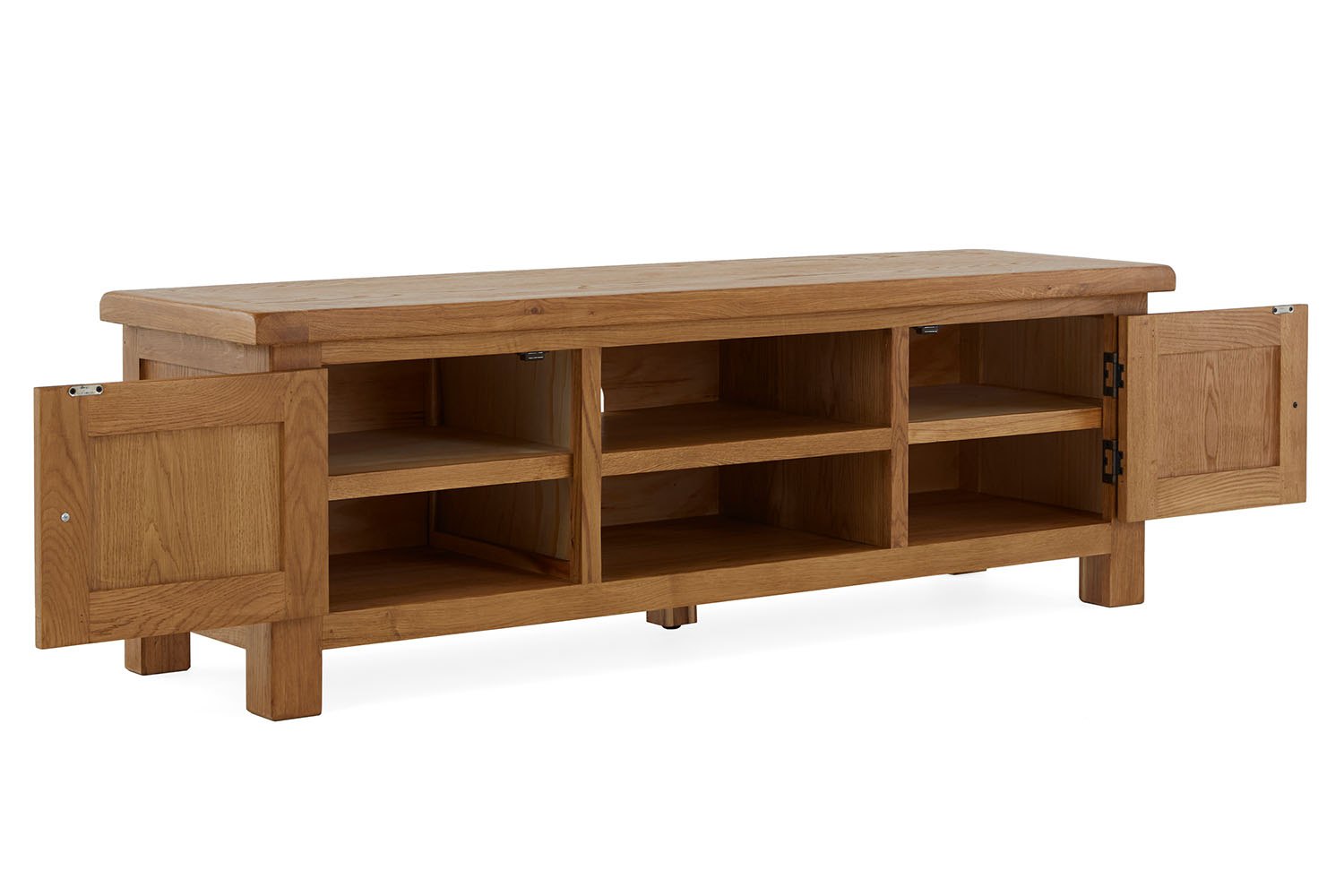 Zelah Salisbury Waxed Premium Oak Extra Large Media Stand | Furniture World