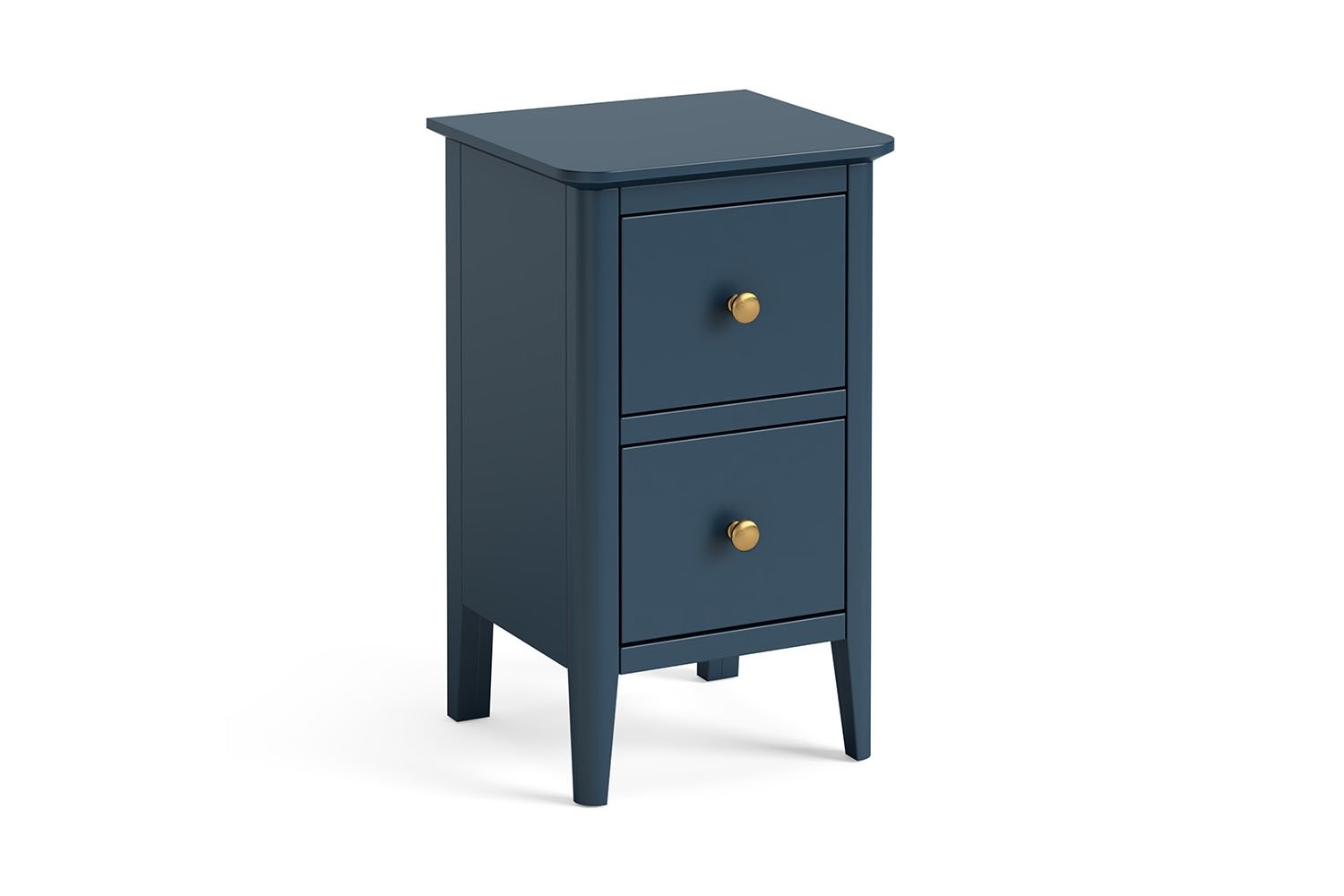 Harrogate Painted Blue Narrow Bedside Table | Furniture World