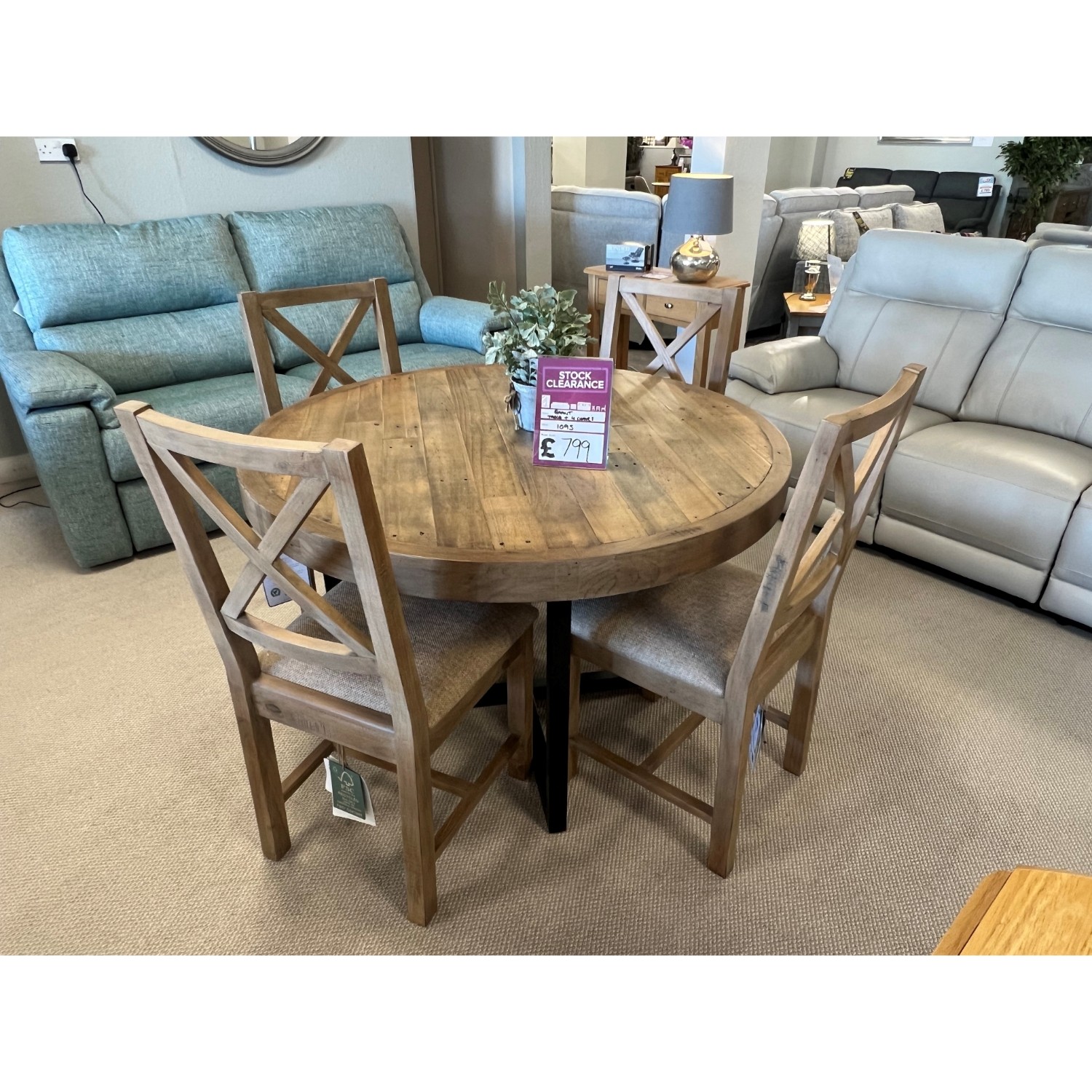 Grant Dining Table and 4 Chairs | Furniture World