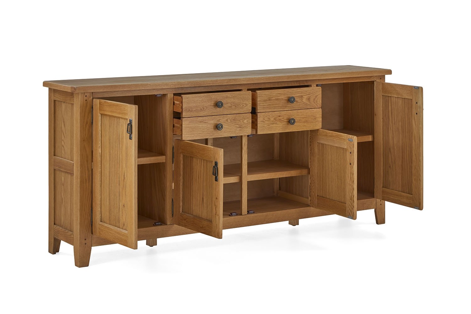 Burford Country Oak Extra Large Sideboard | Furniture World