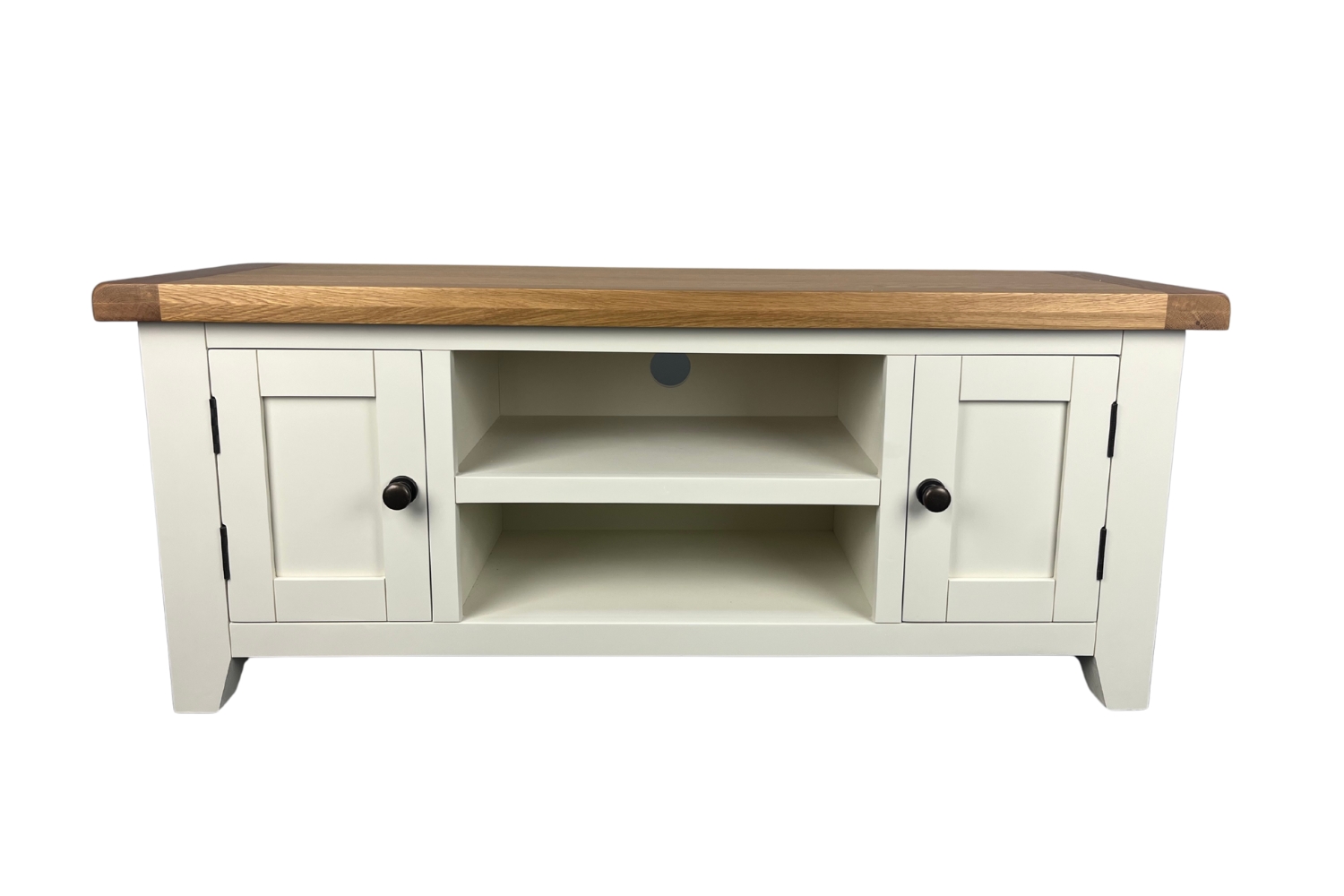 Cotswold White Large TV Stand 120cm Wide | Furniture World