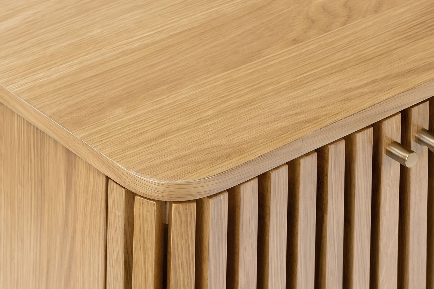 Soho Natural Oak Slatted Bedside Table - Shorwell | Furniture World