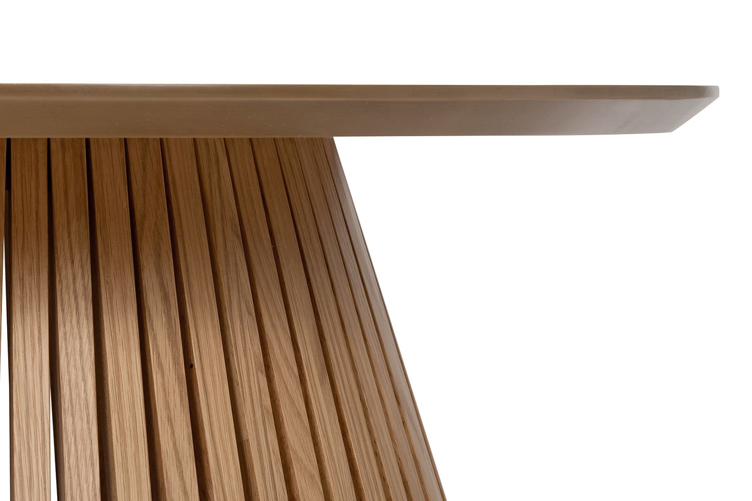 Soho Natural Oak Slatted Round Coffee Table - Shorwell | Furniture World