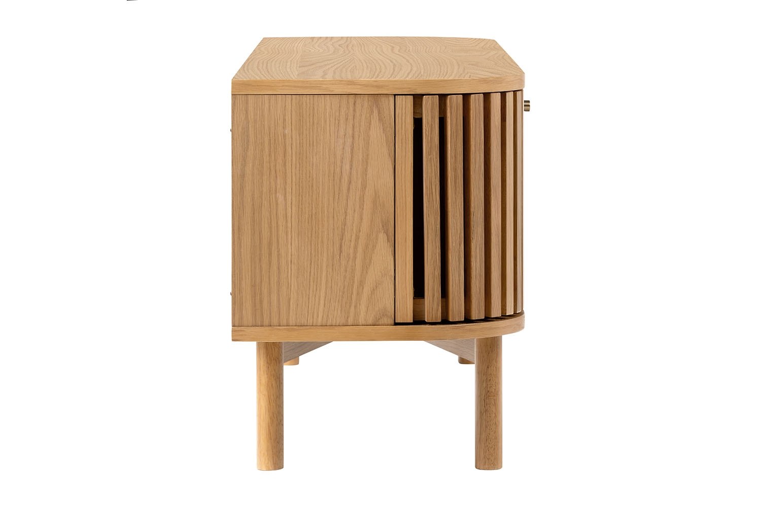 Soho Natural Oak Slatted Small TV Unit - Shorwell | Furniture World