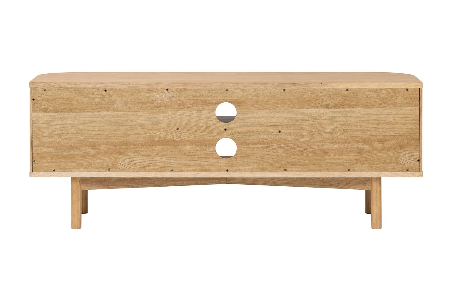 Soho Natural Oak Slatted Small TV Unit - Shorwell | Furniture World