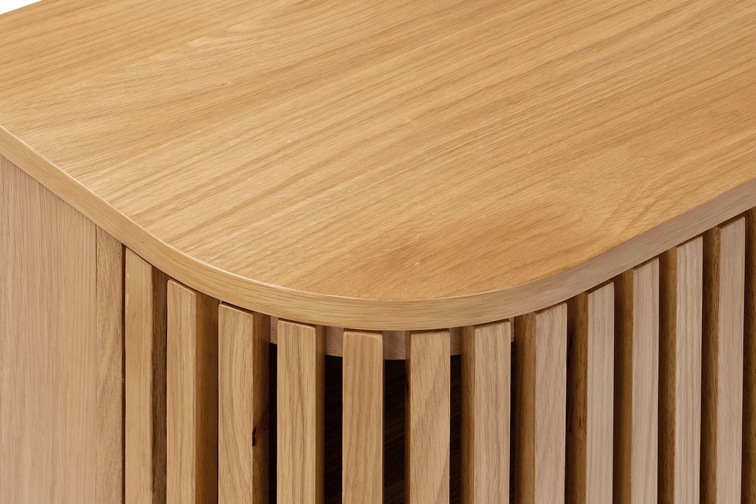 Soho Natural Oak Slatted Cupboard - Shorwell | Furniture World