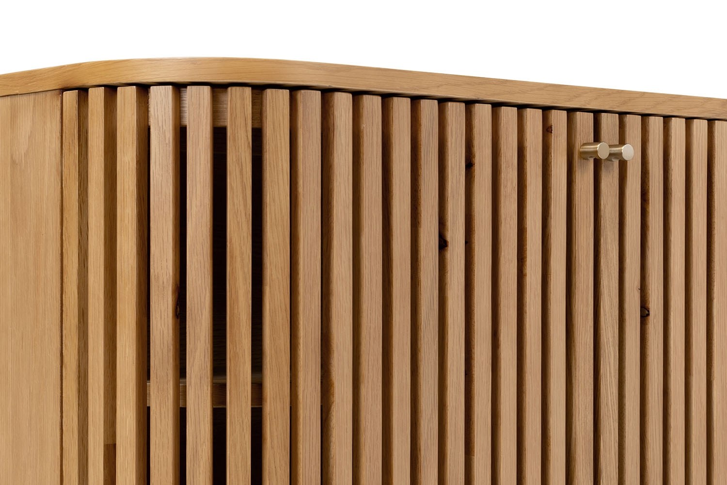 Soho Natural Oak Slatted Small Sideboard - Shorwell | Furniture World