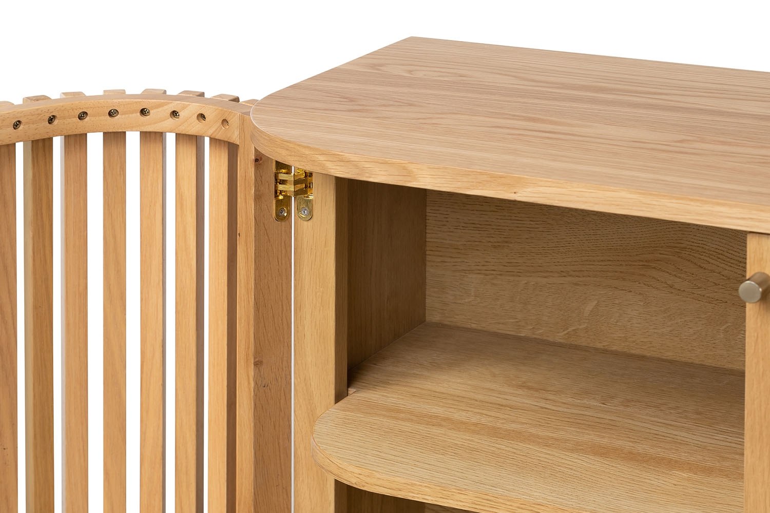 Soho Natural Oak Slatted Large Sideboard - Shorwell | Furniture World