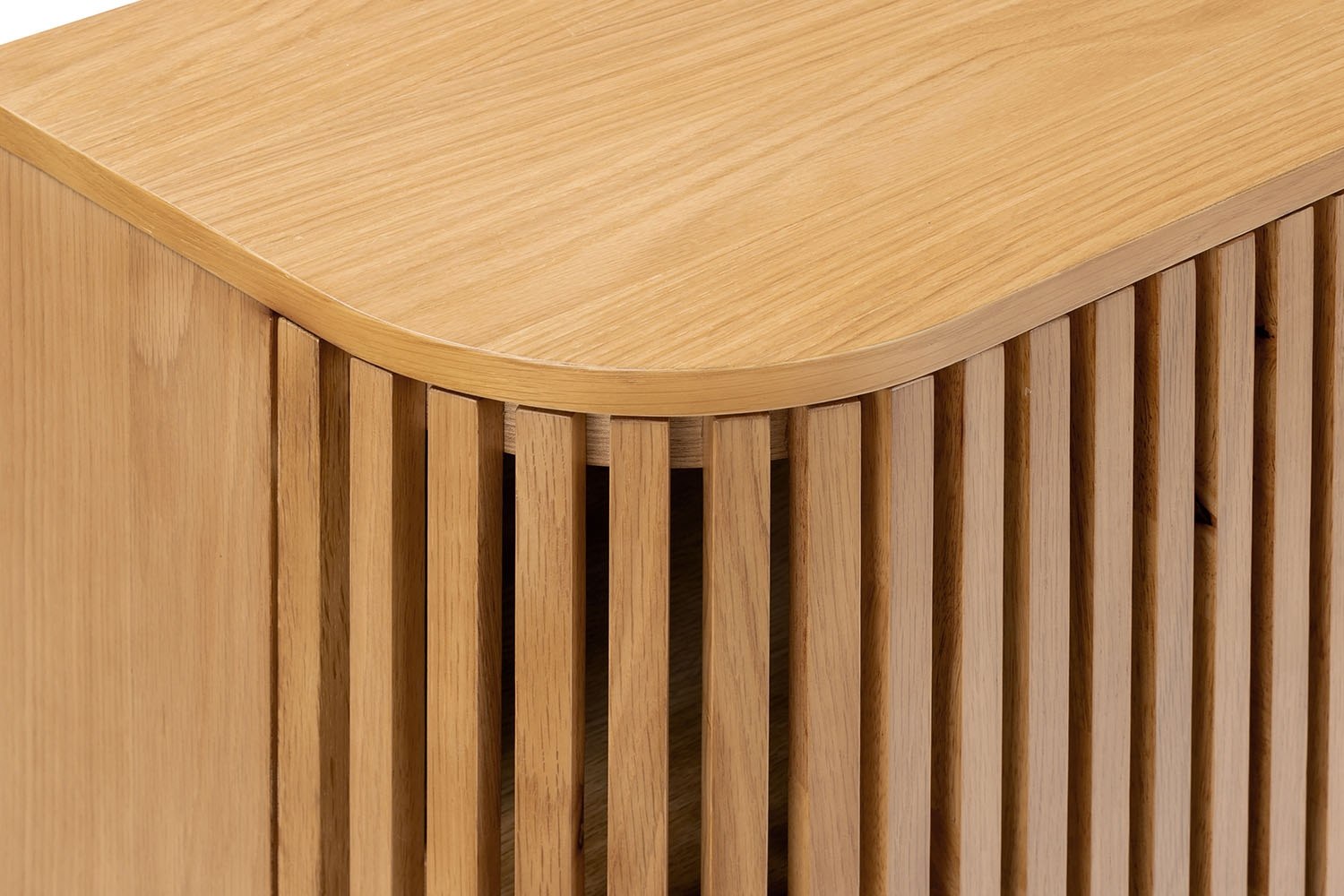 Soho Natural Oak Slatted Sideboard with Drawers - Shorwell | Furniture ...