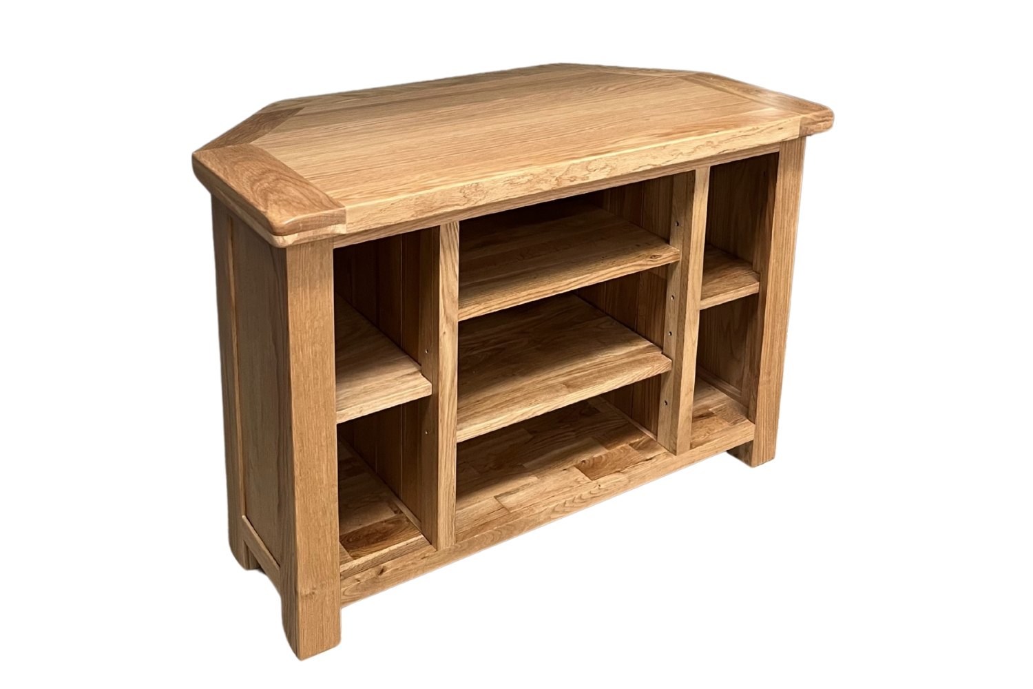 Largo Rustic Solid Oak Corner TV Unit | Furniture World