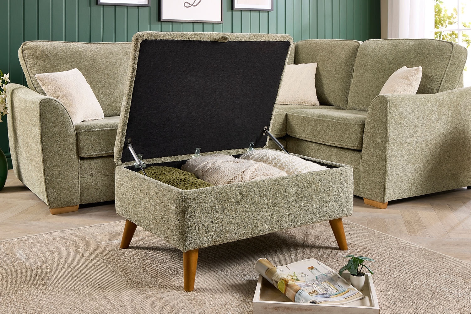 Ashford Upholstered Storage Stool | Furniture World