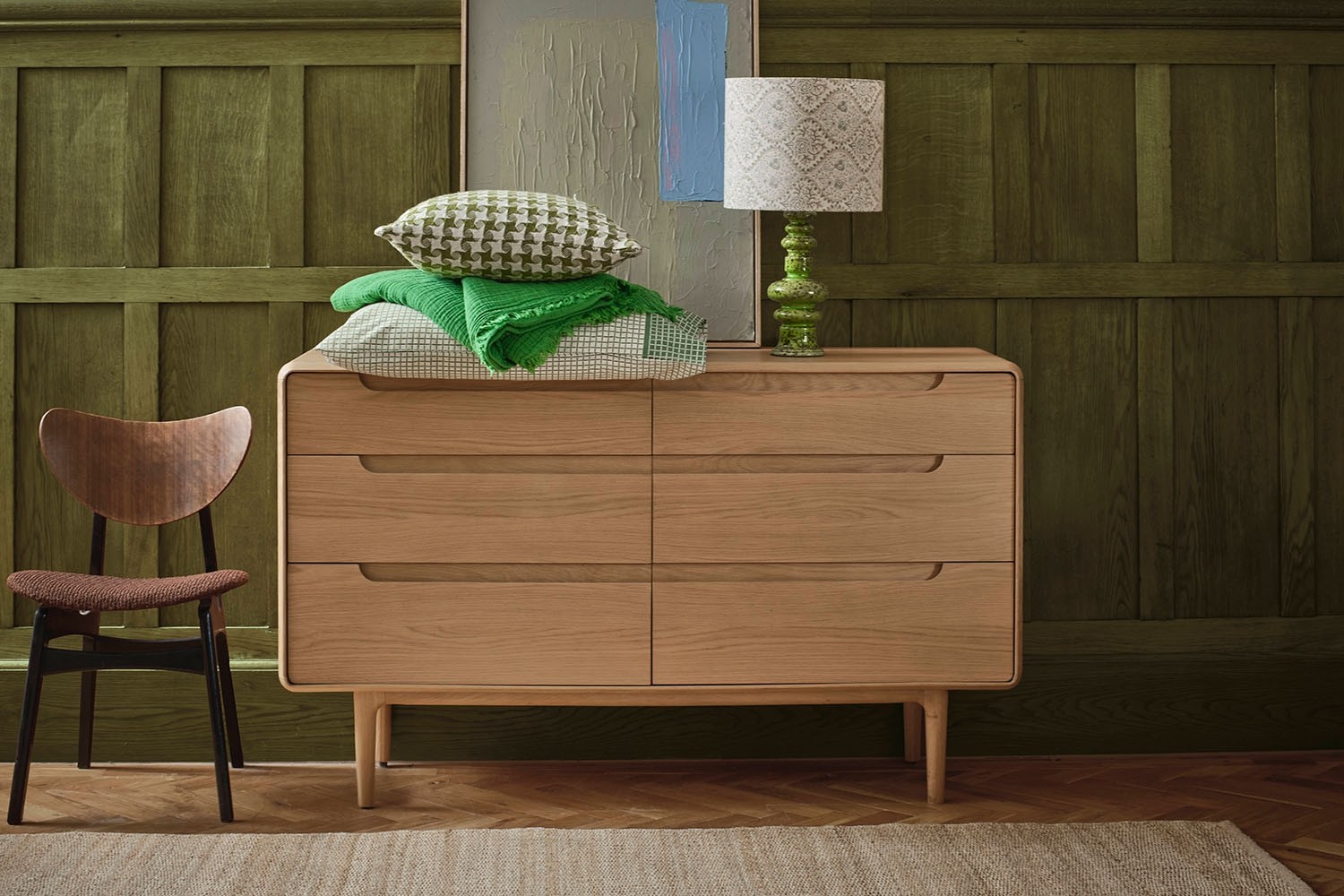 G Plan Winchester Retro Oak 6 Drawer Wide Chest Of Drawers | Furniture World