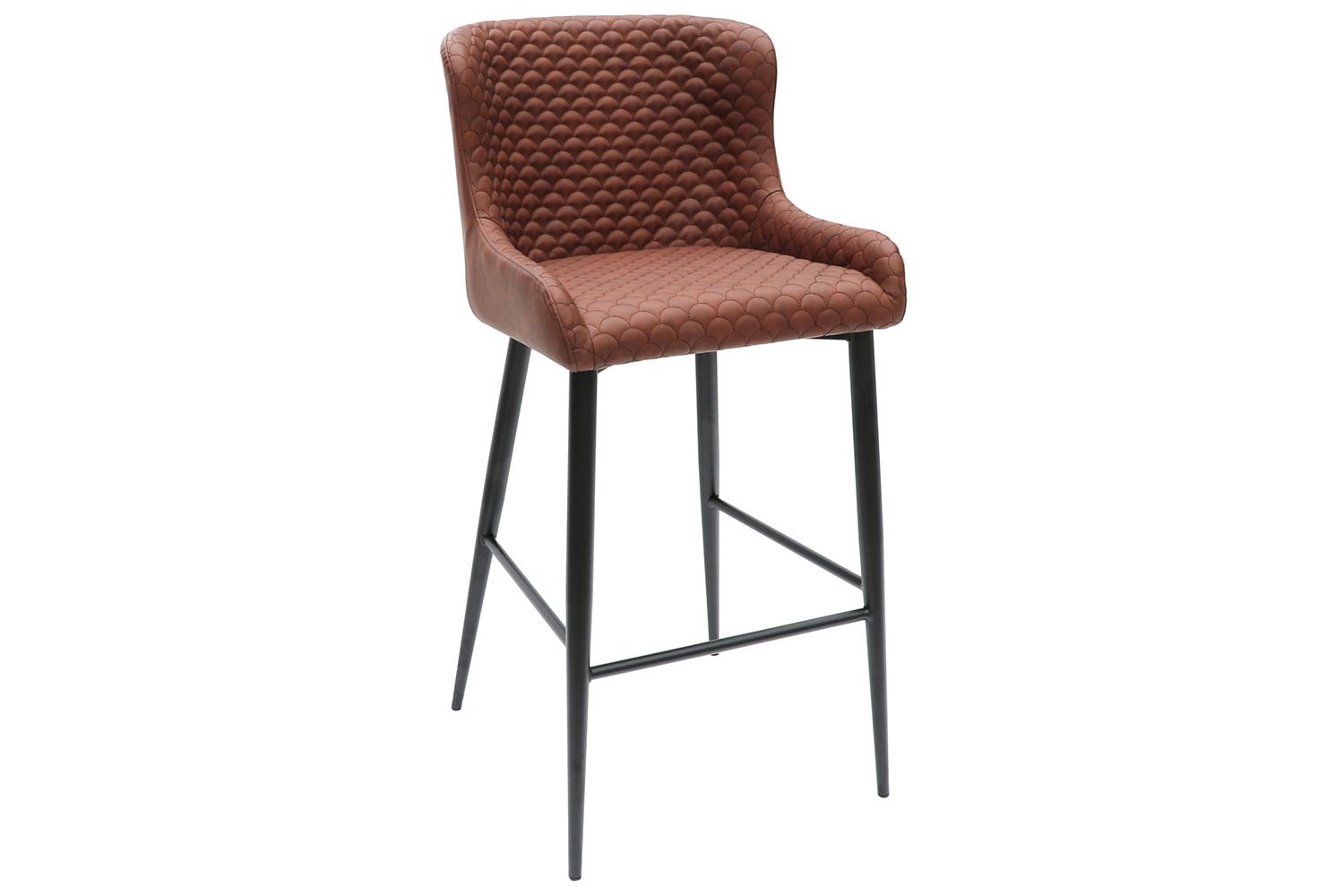 Heron Industrial Bar Stool in Tan PU | Furniture World