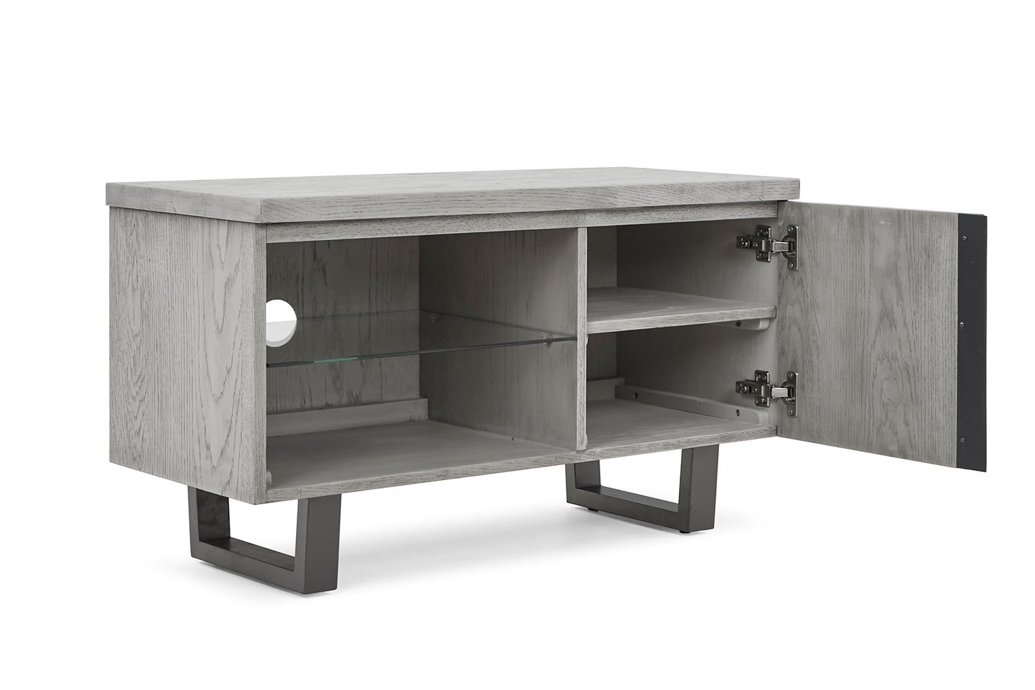Soho Brooklyn Grey Oak Small 90cm TV Media Unit | Furniture World