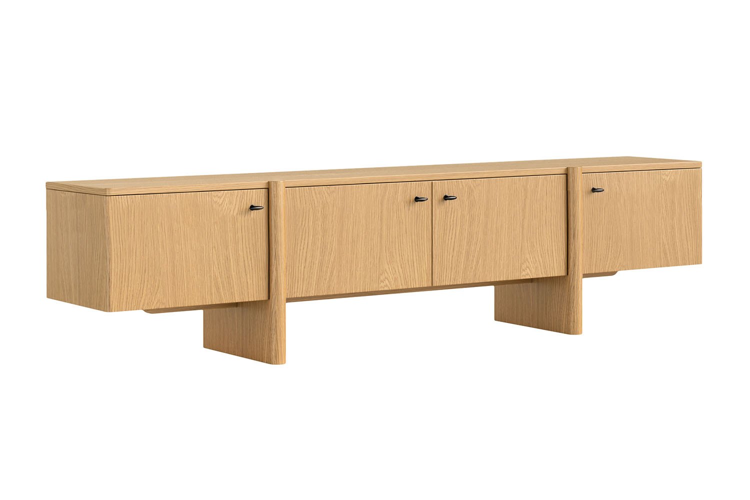 Como Oak 210cm Wide TV Unit | Furniture World