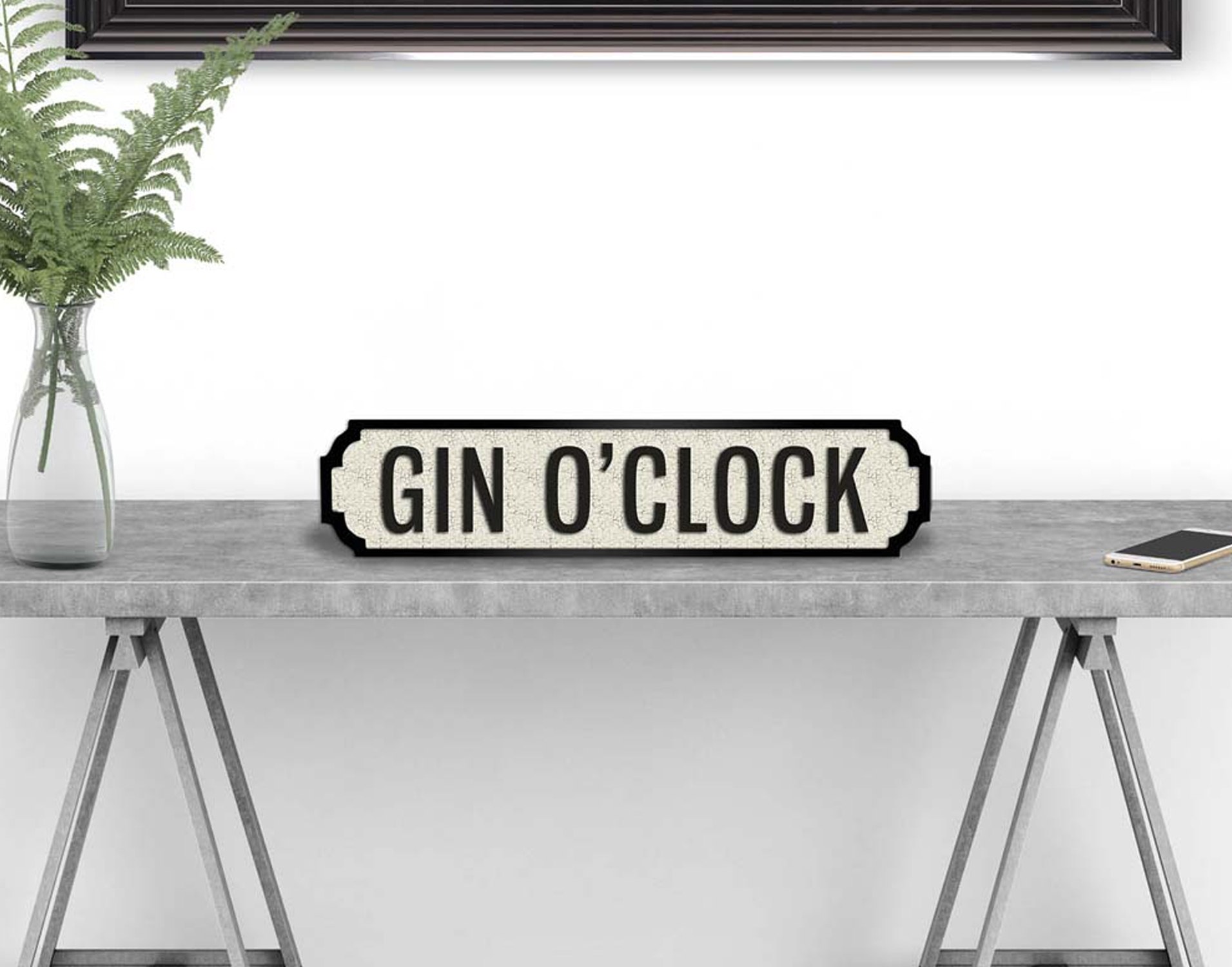 GIN O'CLOCK Vintage Road Sign / Street Sign | Furniture World