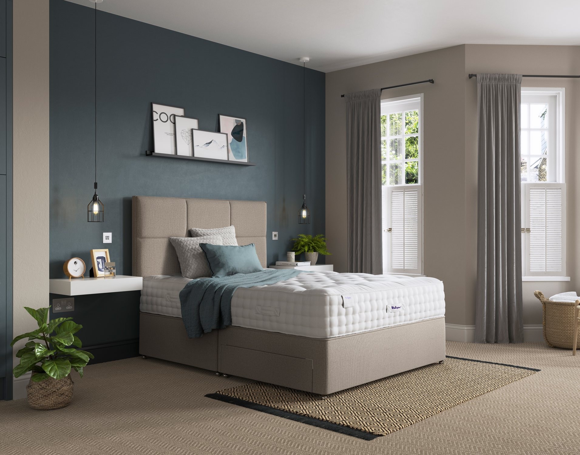 Relyon Contemporary Floor Standing Headboard - Furniture World