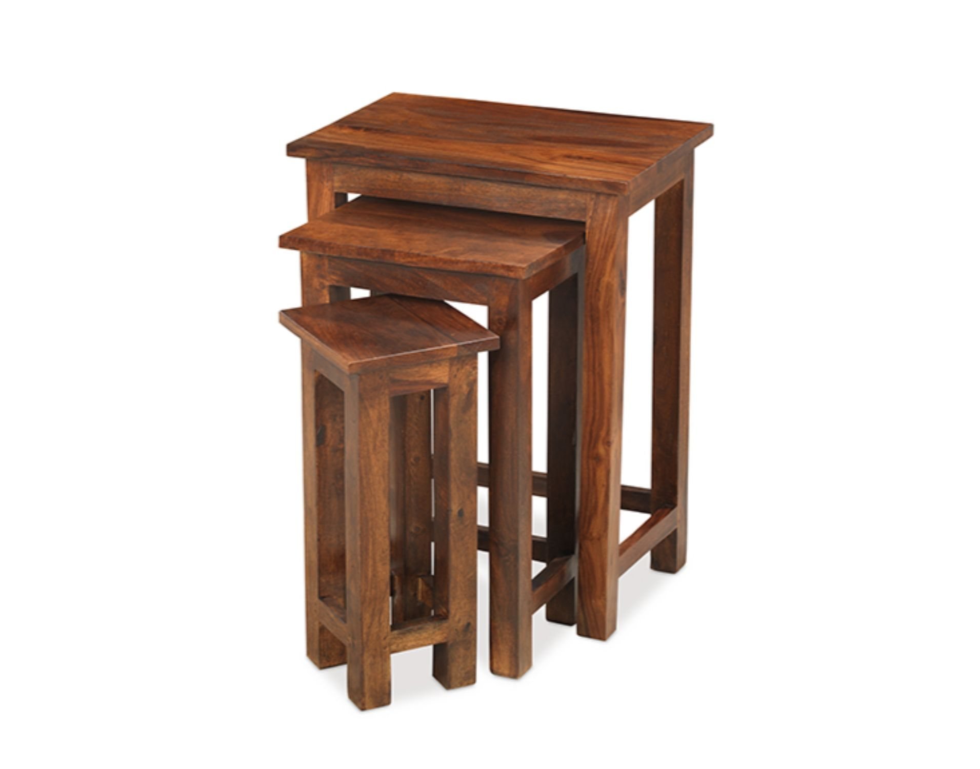 Oak City - Maharajah Indian Rosewood Thacket Tall Nest of 3 Tables ...
