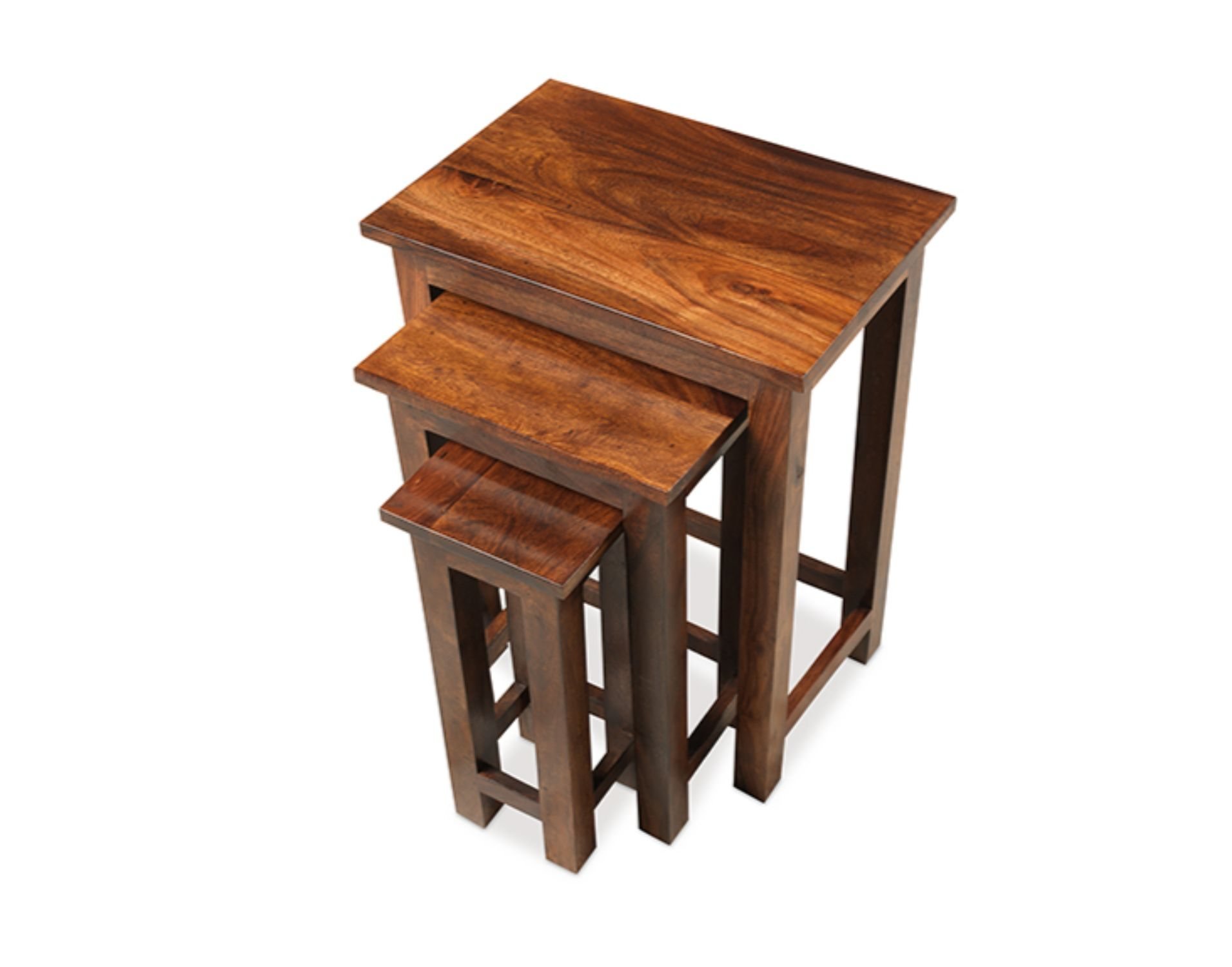 Oak City - Maharajah Indian Rosewood Thacket Tall Nest of 3 Tables ...