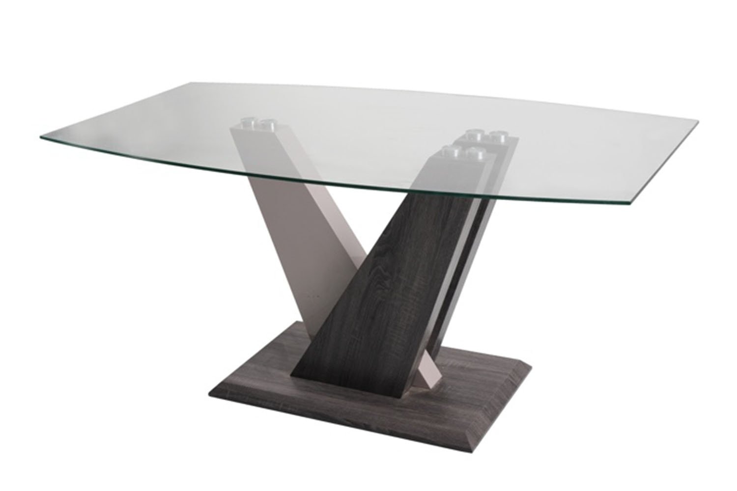 Zen Glass Dining Table Set & 4 Dining Chairs in Black | Furniture World