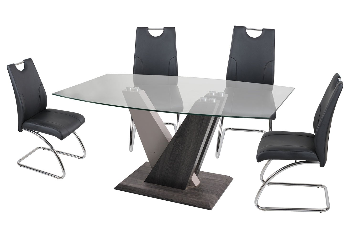 Zen Glass Dining Table with High Gloss Finish | Furniture World
