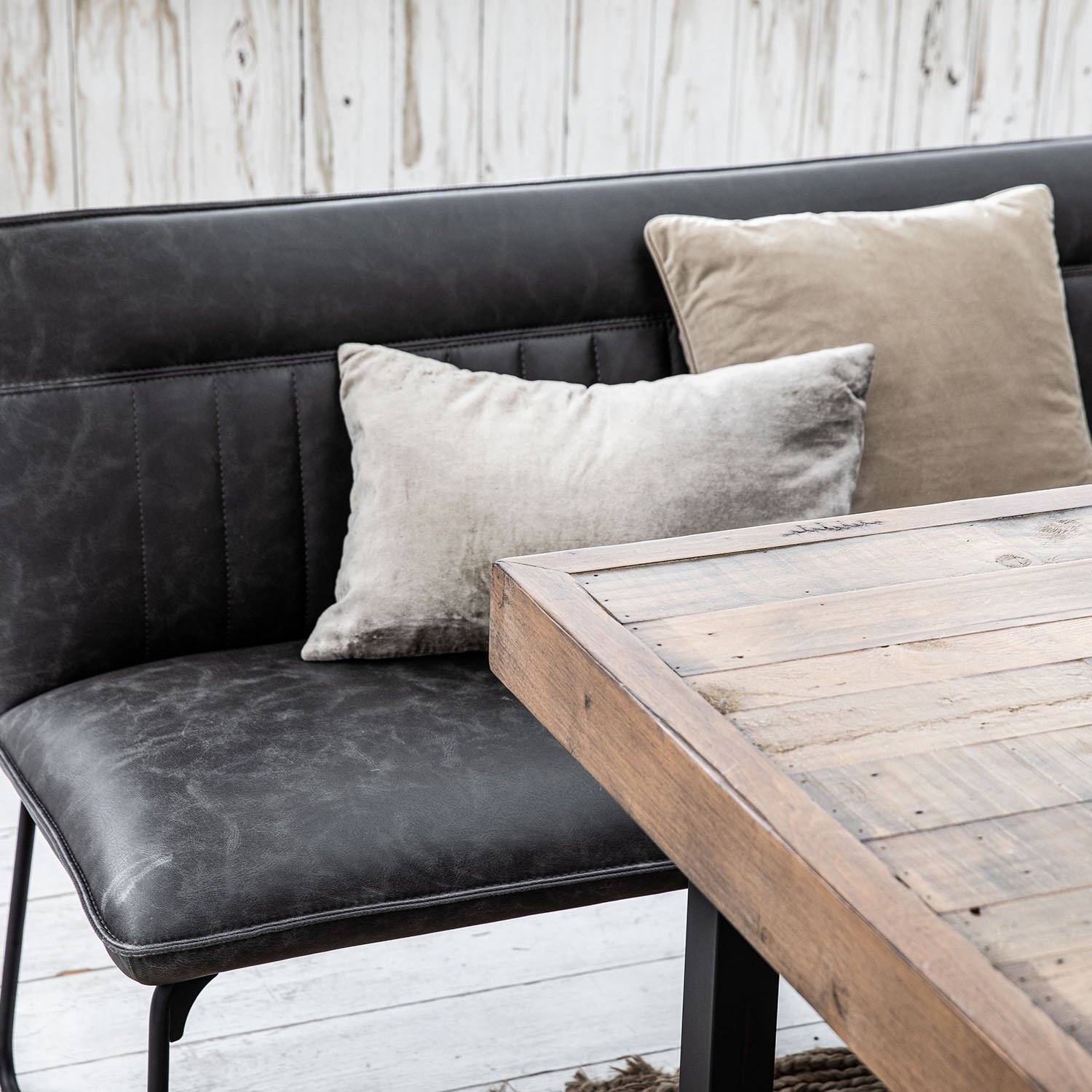 Cooper Leather Corner Bench | Furniture World