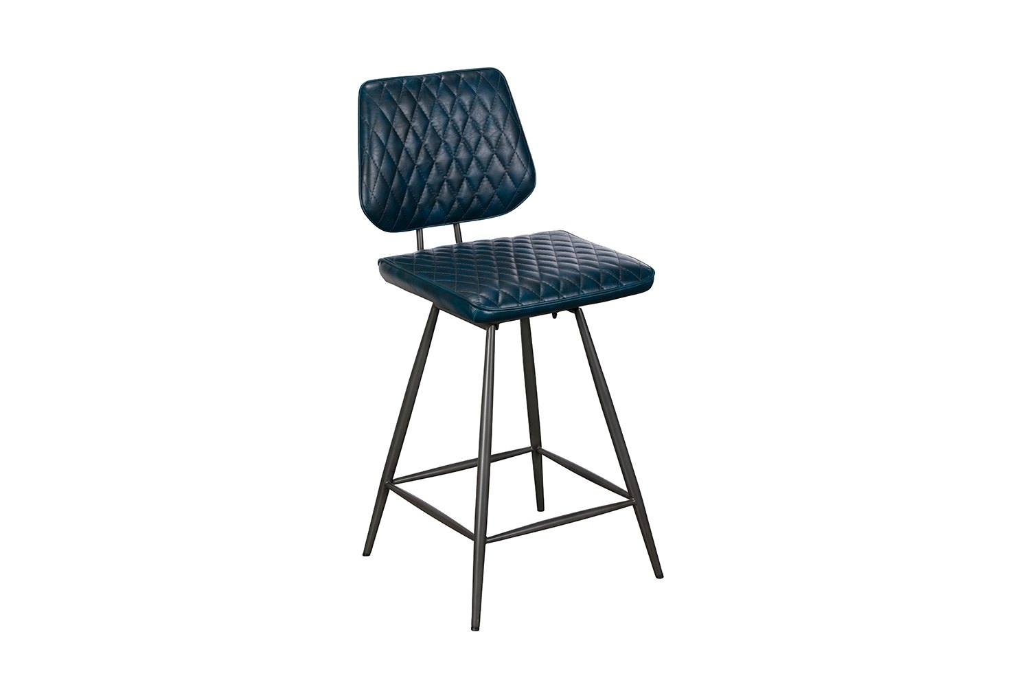 Dalton Quilted Dark Blue Bar Chair | Furniture World