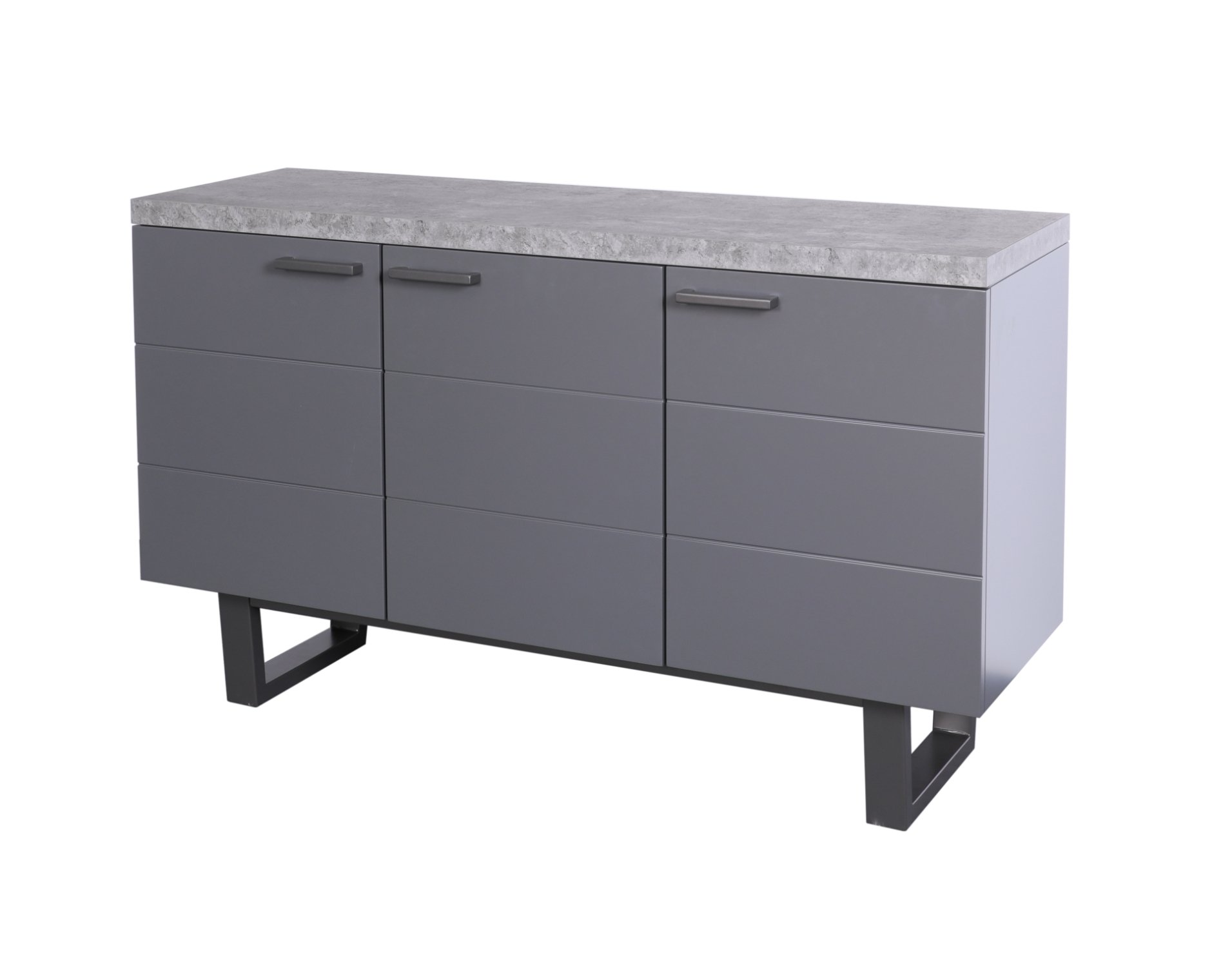 Forge Stone Effect Large Sideboard Stone Effect - Furniture World