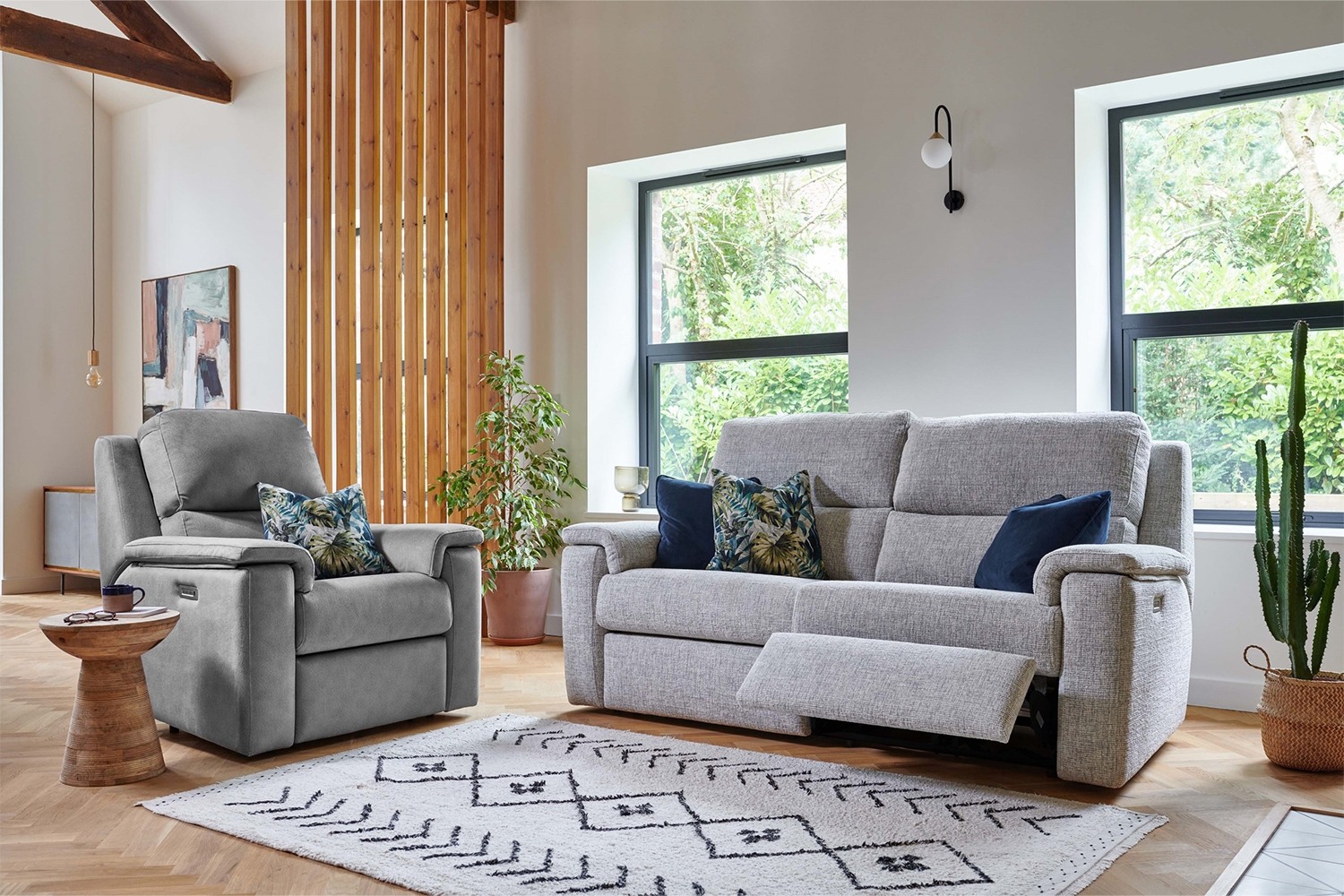 G Plan Harper Fabric Lumbar Recliner Chair | Furniture World