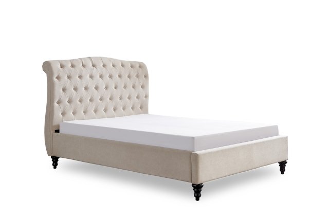 Rosalie Fabric Bed Frame in Natural | Furniture World