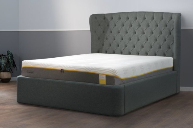 TEMPUR® Holcot Ottoman Bed Base in Shetland Navy | Furniture World