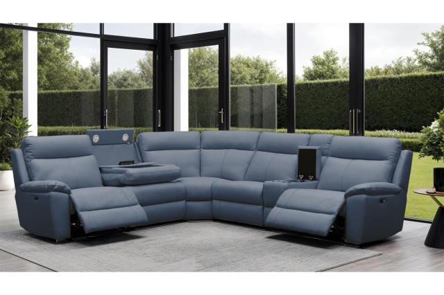 5 seater leather sofa store