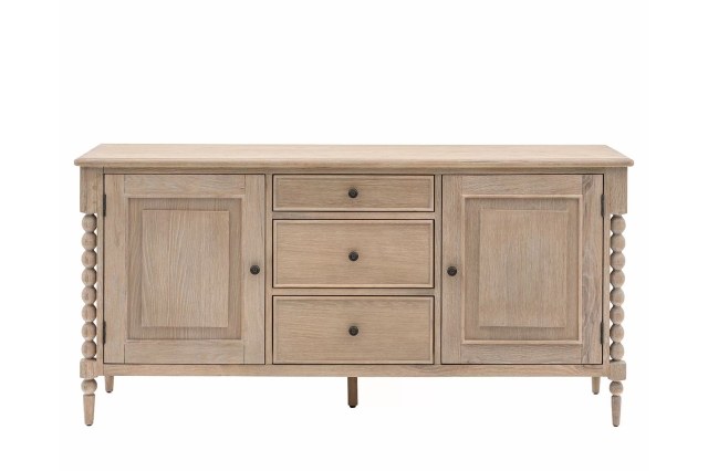 Gallery Direct Artisan Limewash Oak Large Sideboard with Bobbin Detail ...