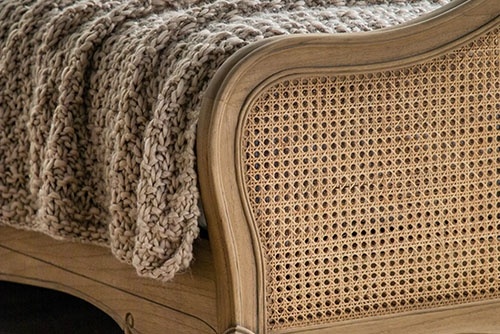 Gallery Direct Chic Weathered Cane Bed Frame | Furniture World