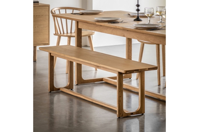 Gallery Direct Craft Natural Oak Dining Bench Furniture World