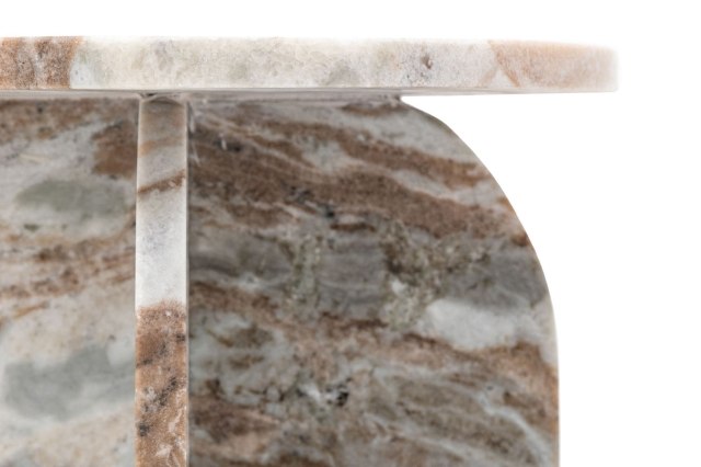 Gallery Direct Amalfi Natural Marble Side Table | Furniture World