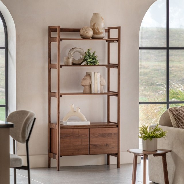 Gallery Direct Madrid Open Display in Walnut | Furniture World