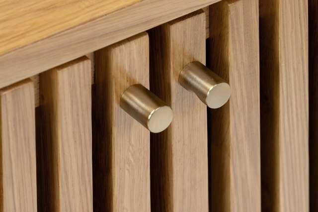 Soho Natural Oak Slatted 3 Drawer Bedside Table - Shorwell | Furniture ...