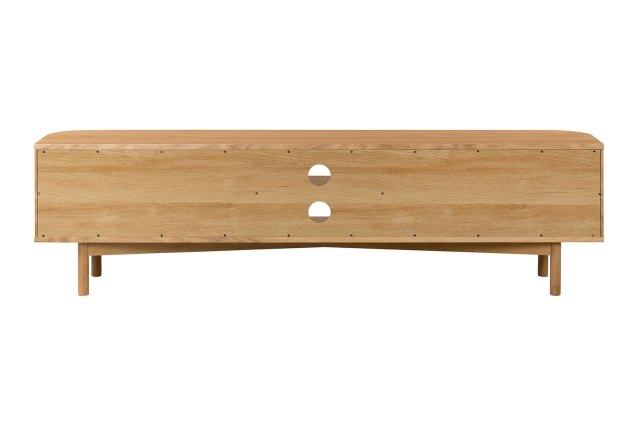 Soho Natural Oak Slatted Large TV Unit - Shorwell | Furniture World