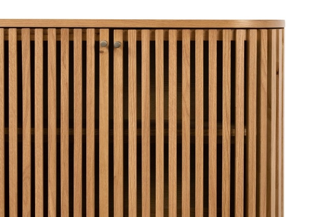 Soho Natural Oak Slatted Large Sideboard - Shorwell | Furniture World