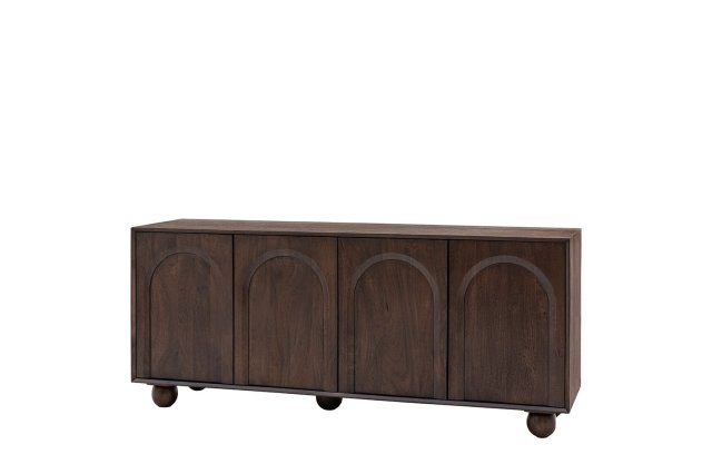 Gallery Direct Arc Walnut Mango Wood Large Sideboard | Furniture World